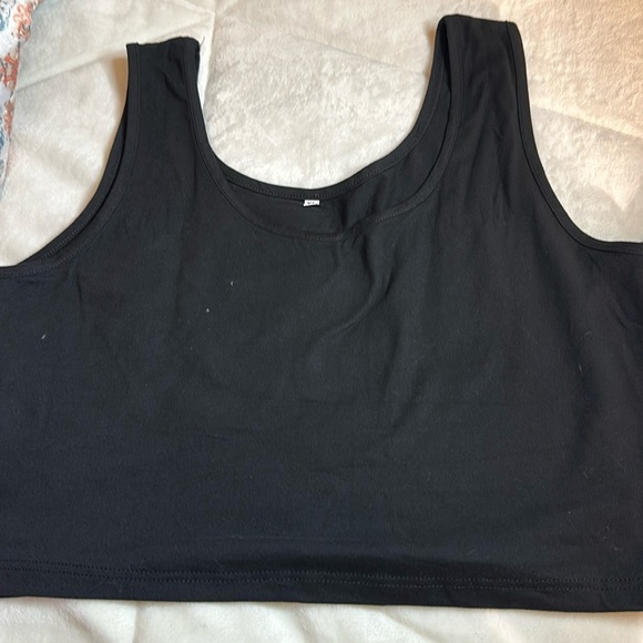 Tops | Black Cropped Shirt | Poshmark